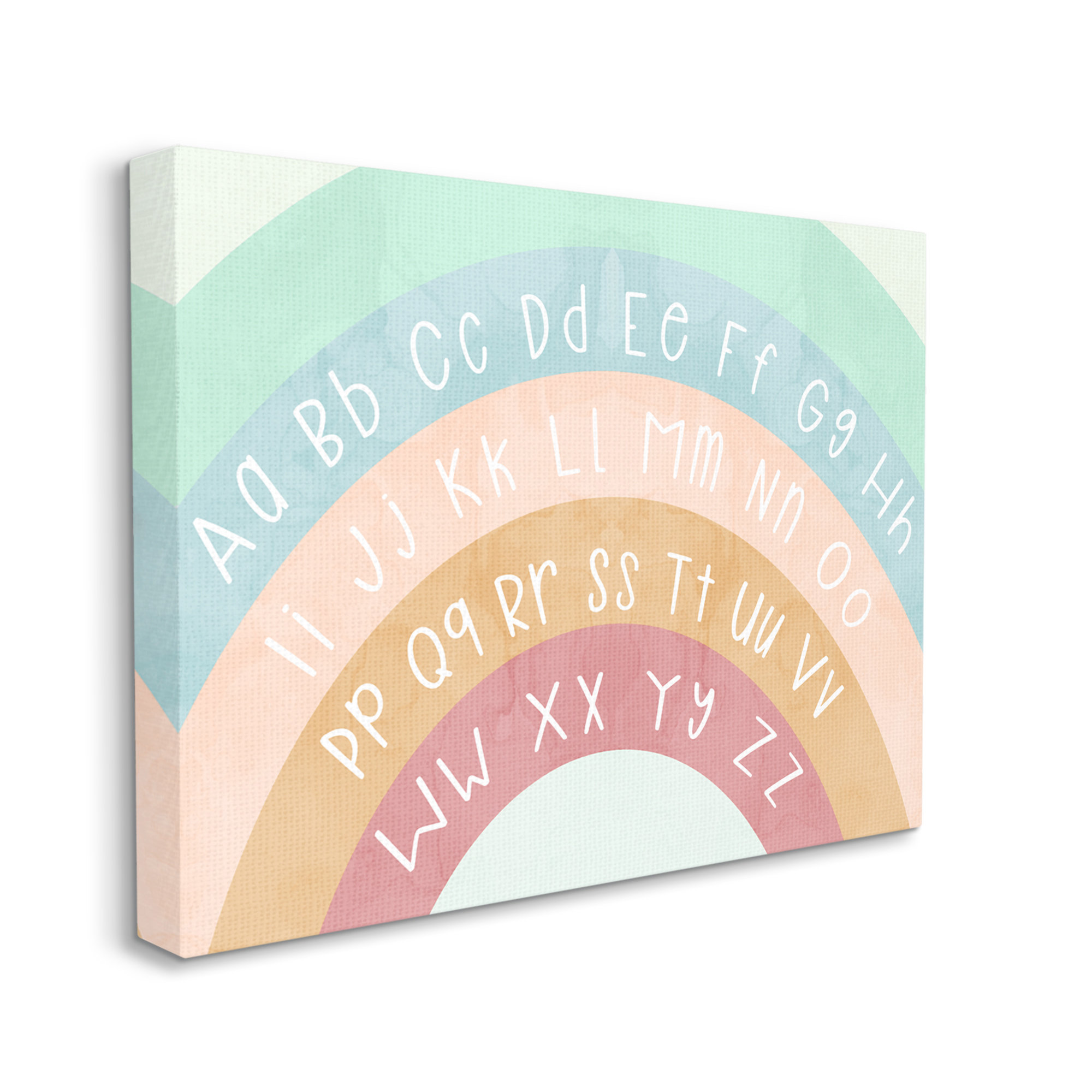 Isabelle & Max™ Alphabet Letters On Rainbow On Canvas by Lil' Rue Print | Wayfair